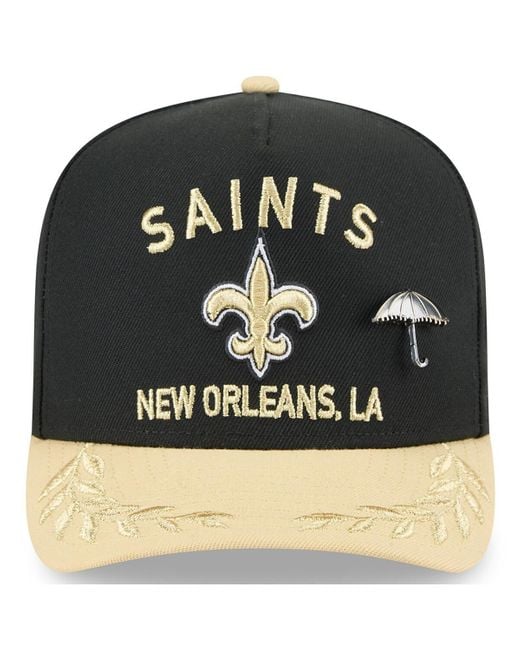 KTZ Black/gold New Orleans Saints 2025 Nfl Draft On Stage A-frame ...