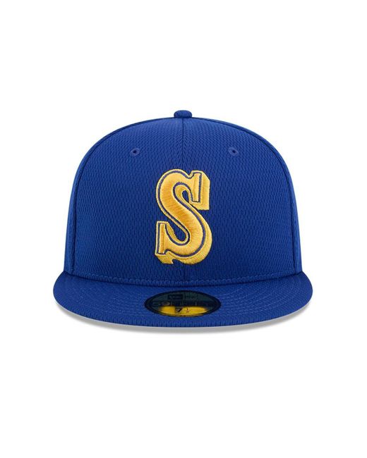 KTZ Seattle Mariners 2025 Mlb Clubhouse 59fifty Fitted Hat in Blue for ...