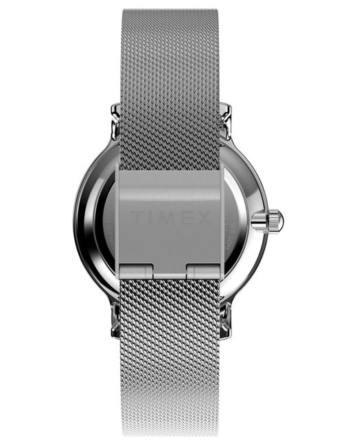 Timex Analog Silver-tone Stainless Steel Watch in Gray | Lyst