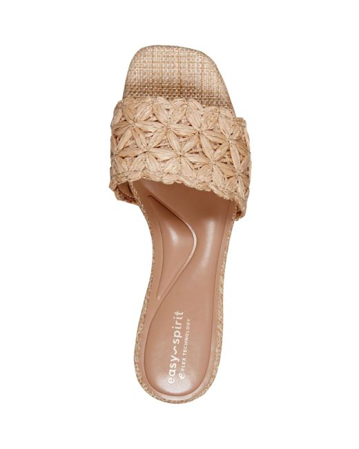 Easy Spirit Rosario Eflex Square Toe Dress Sandals in Brown | Lyst
