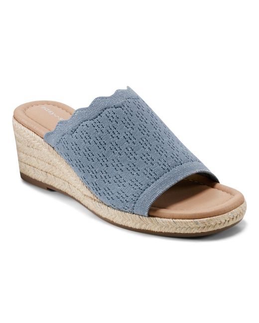 Easy Spirit Shanice Espadrille Wedge Sandals in Blue | Lyst