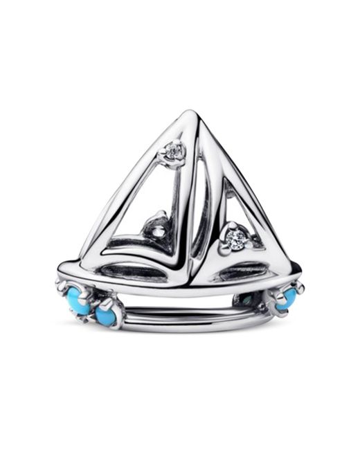 PANDORA Sailboat Charms in Blue | Lyst