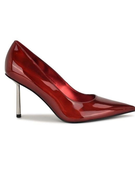 Nine West Deonne Pointy Toe Stiletto Pumps in Red | Lyst