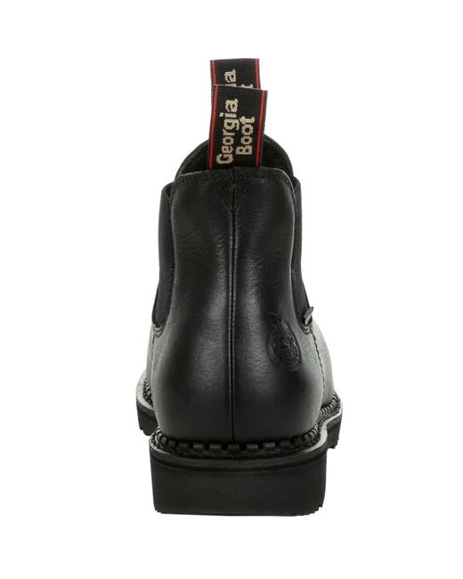 Georgia Boot Georgia Giant Revamp Waterproof Chelsea Work Boot in Black ...