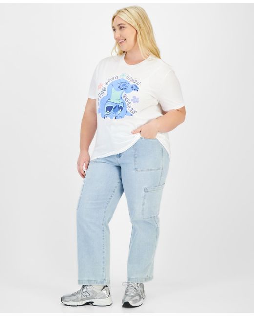 Disney Trendy Plus Size Stitch No Bad Days Graphic T-shirt in White | Lyst