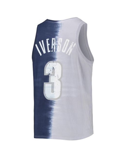 Mitchell & Ness Allen Iverson Gray in Blue for Men | Lyst