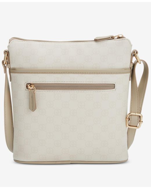Giani Bernini Winter Floral North South Small Crossbody in White | Lyst