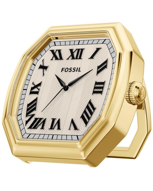 Fossil Harlow Three-hand -tone Alloy Desk Clock in Metallic | Lyst