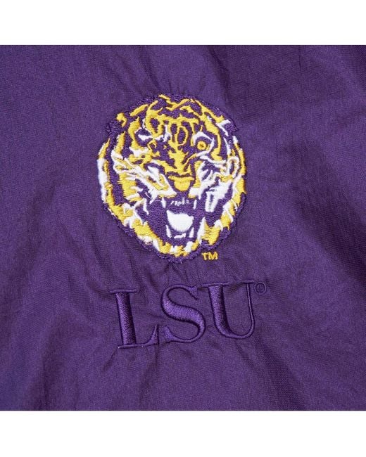 Mitchell & Ness Lsu Tigers Anorak Vintage Logo Half-zip Hoodie Jacket ...
