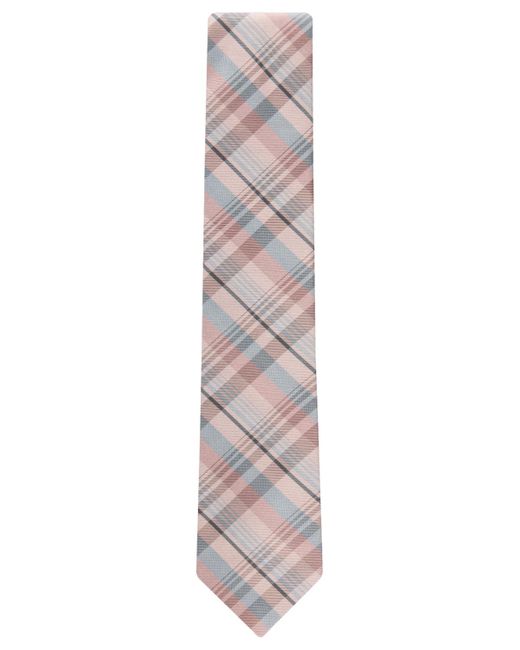 Calvin Klein Bunker Plaid Tie in Gray for Men | Lyst