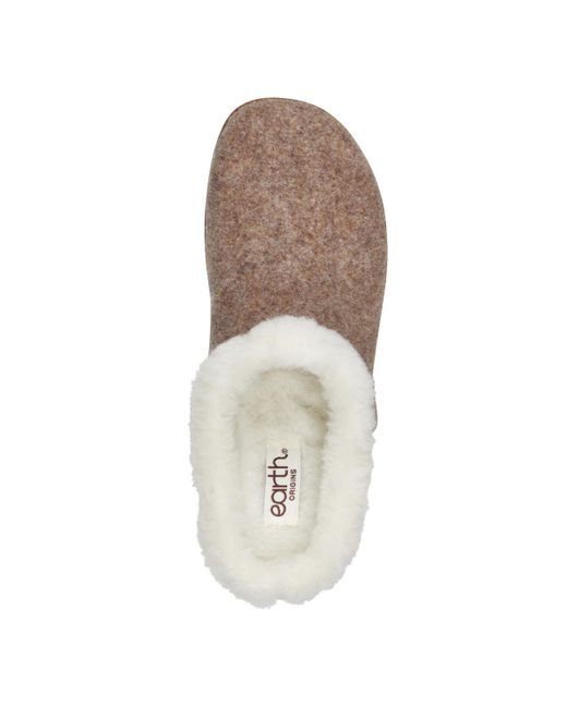 Earth Elena Cold Weather Cozy Slip-on Clogs in Brown | Lyst