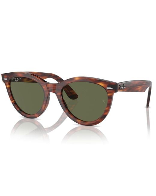 Ray-Ban Wayfarer Way Polarized Sunglasses in Brown | Lyst