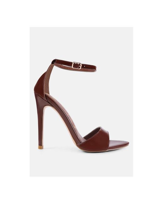 LONDON RAG New Flame Ankle Strap Stiletto Heel Sandals | Lyst