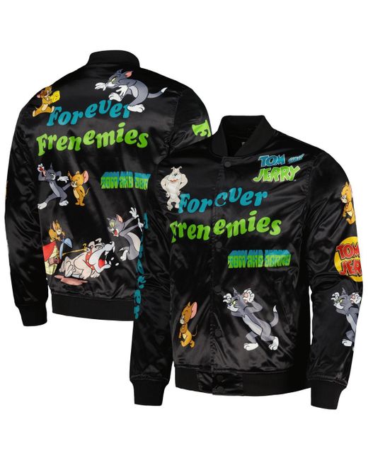 FREEZE MAX Tom And Jerry Graphic Satin Full-snap Jacket in Black for ...