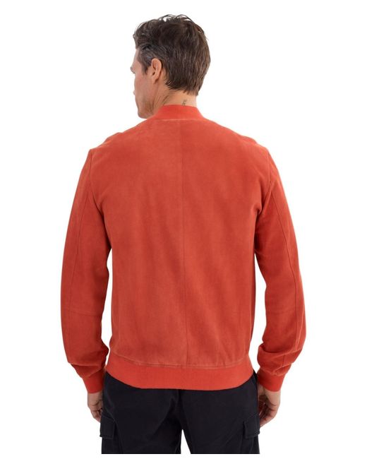 Regency Leathers Daytona Suede Jacket in Red for Men | Lyst