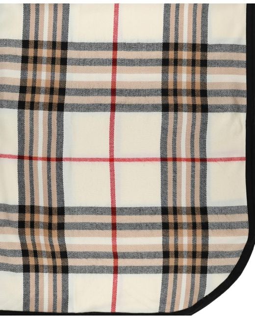 Fraas Solid Border Plaid Rounded Edge Wrap in White | Lyst