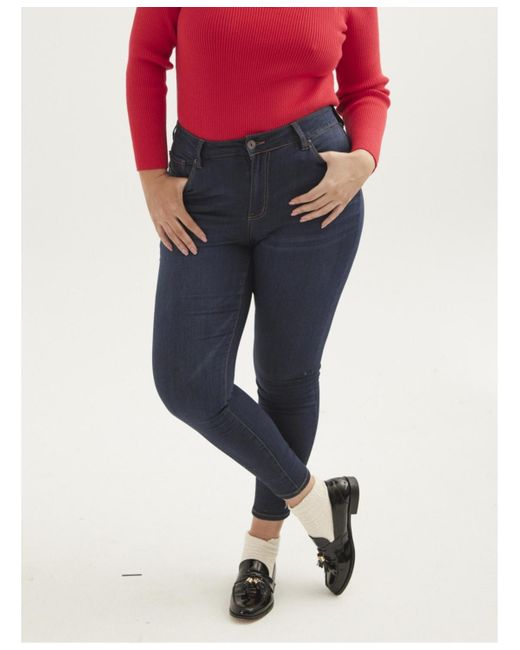 Molly & Isadora Plus Size Leroy Skinny Jean in Blue | Lyst