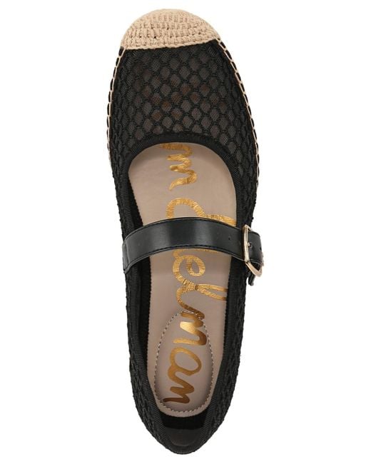 Sam Edelman Mackie Mary Jane Espadrille Flats in Black | Lyst