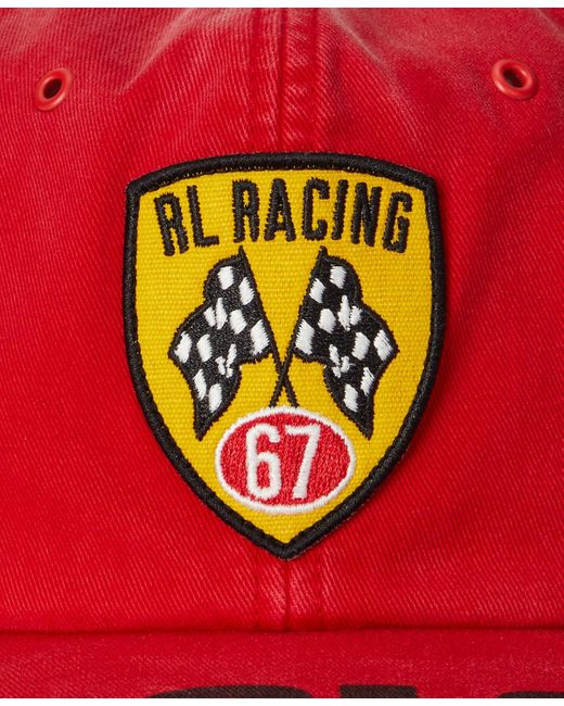 Polo Ralph Lauren Racing-patch Twill Ball Cap in Red for Men | Lyst