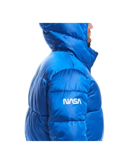 Space One Nasa Inspired Reversible Puffer Jacket in Blue for Men | Lyst