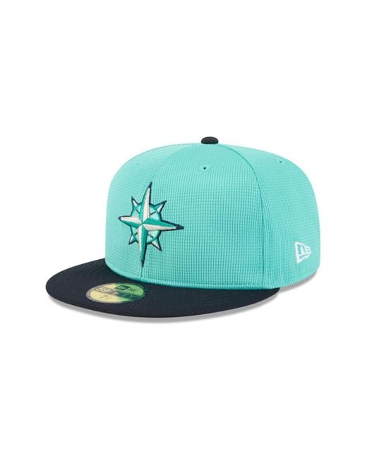 KTZ Seattle Mariners 2025 Spring Training 59fifty Fitted Hat in Green ...
