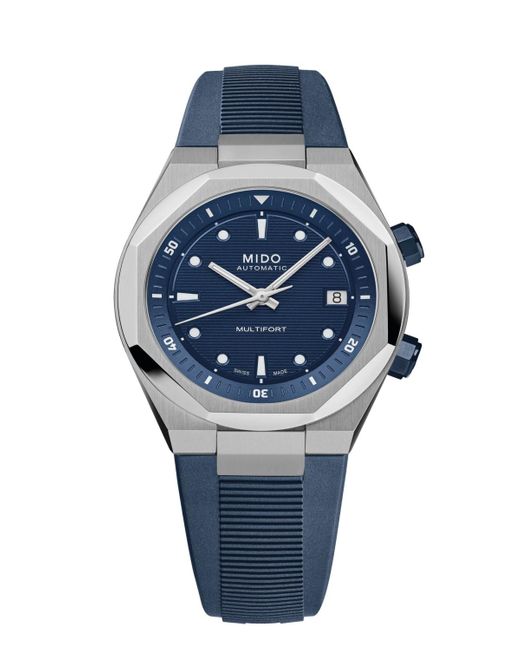 MIDO Multifort 8 Rubber Swiss Automatic Watch in Blue | Lyst