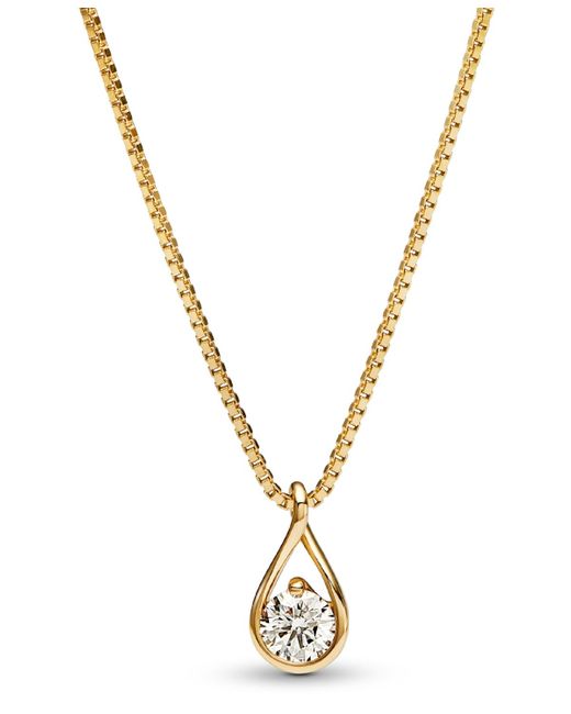 PANDORA Infinite Lab-grown Diamond Pendant Necklace in Metallic | Lyst