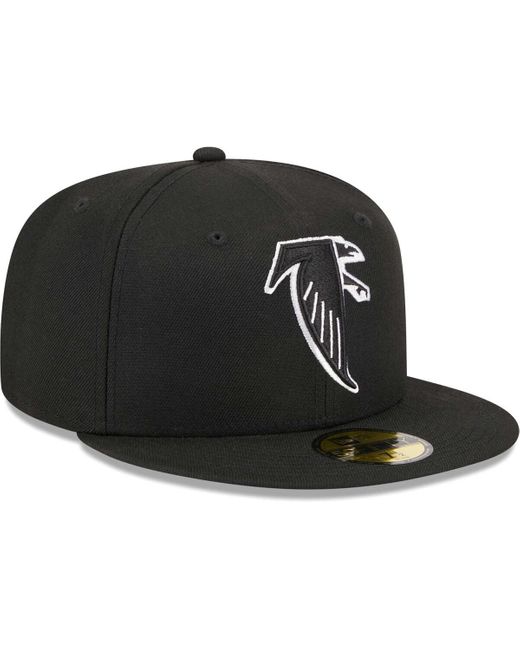 KTZ Atlanta Falcons Throwback Main 59fifty Fitted Hat in Black for Men ...