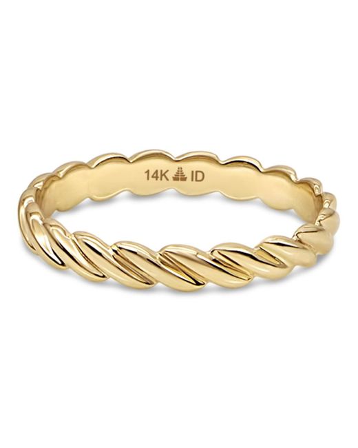 DEVATA Twisted Rope Ring in Metallic | Lyst