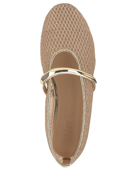 INC International Concepts Rahmi Mary Jane Flats in Natural | Lyst