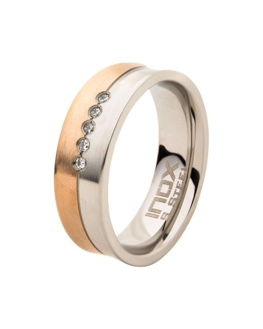 NOX Steel Plated 5 Piece Clear Diamond Ring in White for Men | Lyst