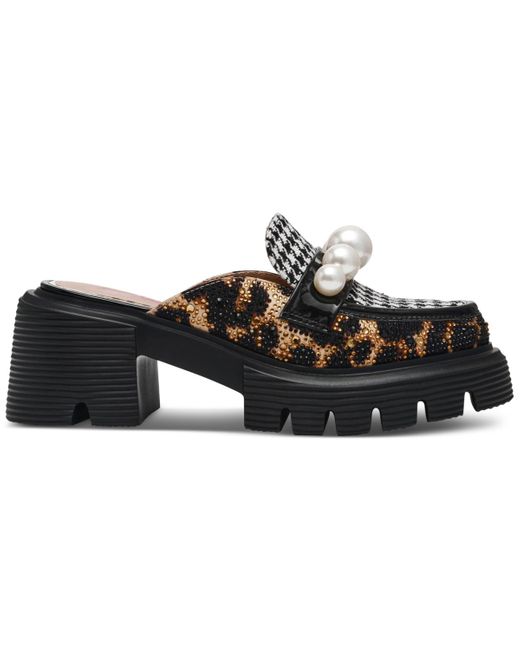 Betsey Johnson Haizel Lug-sole Platform Slip-on Loafers in Black | Lyst