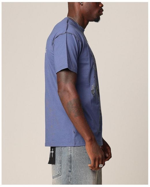 Saint Morta Wraith Cut T-shirt in Blue for Men | Lyst