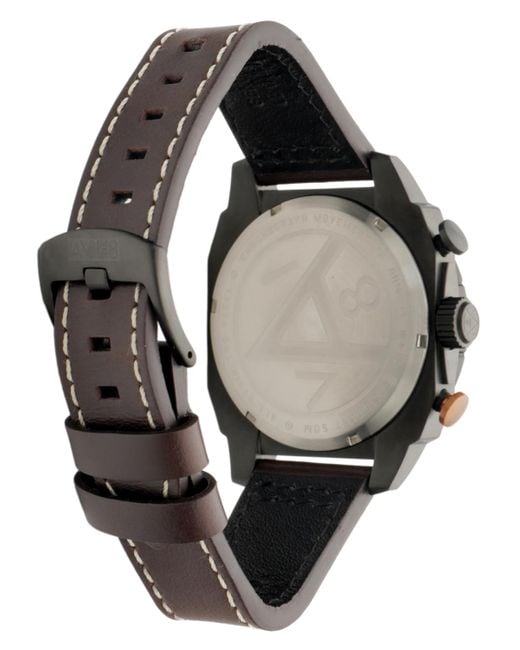 AVI-8 Hawker Hunter Atlas Dual-time Chronograph Brown Leather Strap ...