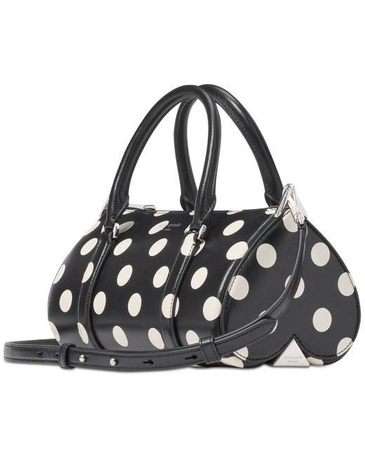 Kate Spade Spade Icon Small Leather Barrel Bag in Blue | Lyst