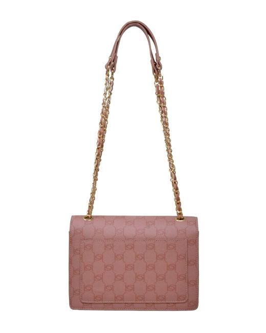 Bebe Serena Monogram Shoulder Bag in Red | Lyst