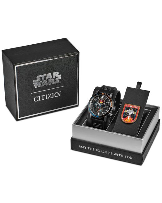 Citizen Eco-drive Chronograph Star Wars Rebel Starfighter Leather Strap ...