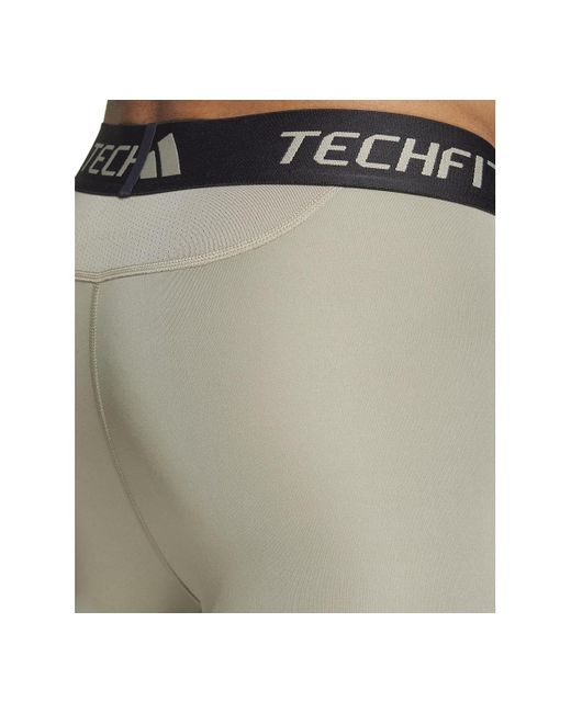 adidas Tech-fit Tf Long Compression Tights in Natural for Men | Lyst