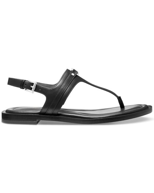 Michael Kors Michael Mandy Thong Sandals in Black | Lyst