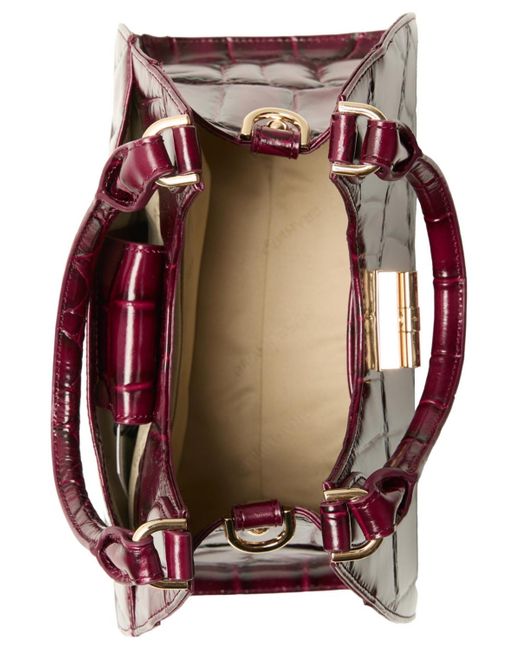 Brahmin Adrian Nerina Small Leather Satchel in Red | Lyst