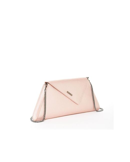 Susu Metallic Leather Clutch Bag Unique Evening Purse Handbag in Pink ...