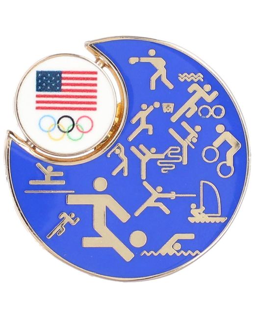 Honav Team Usa Pictogram Spinner Lapel Pin in Blue | Lyst
