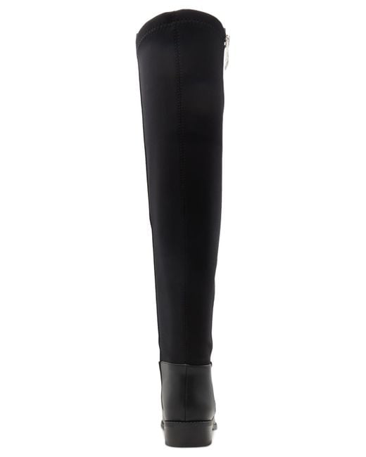 ALDO Aahliyah Almond-toe Knee-high Zip Boots in Black | Lyst