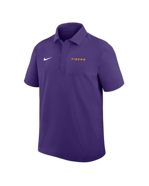 Nike Lsu Tigers 2025 Coaches Sideline Polo Shirt in Purple for Men | Lyst