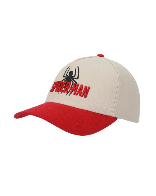 Marvel Ultimate Spider-man Spider Logo White & Red A-frame Snapback Hat ...