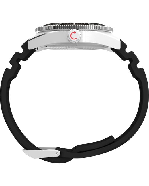 Timex Analog Rubber Strap Watch in Black for Men | Lyst