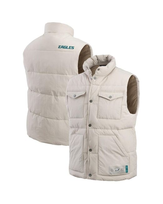 Fanatics Philadelphia Eagles Puffer Full-snap Vest in White for Men | Lyst