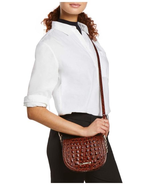 Brahmin Briar Nightshade Small Leather Crossbody in Black | Lyst