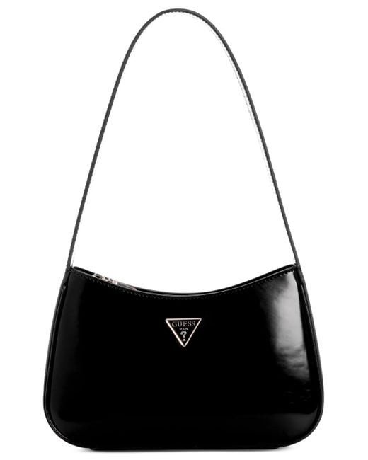 Guess Arnela Small Top Zip Shoulder Bag in Black | Lyst