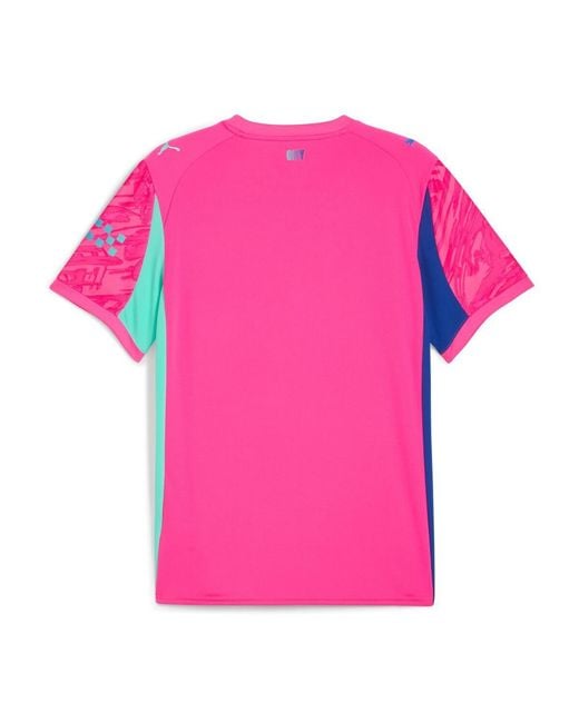 PUMA Manchester City 2025/26 Replica Goalkeeper Jersey in Pink for Men ...